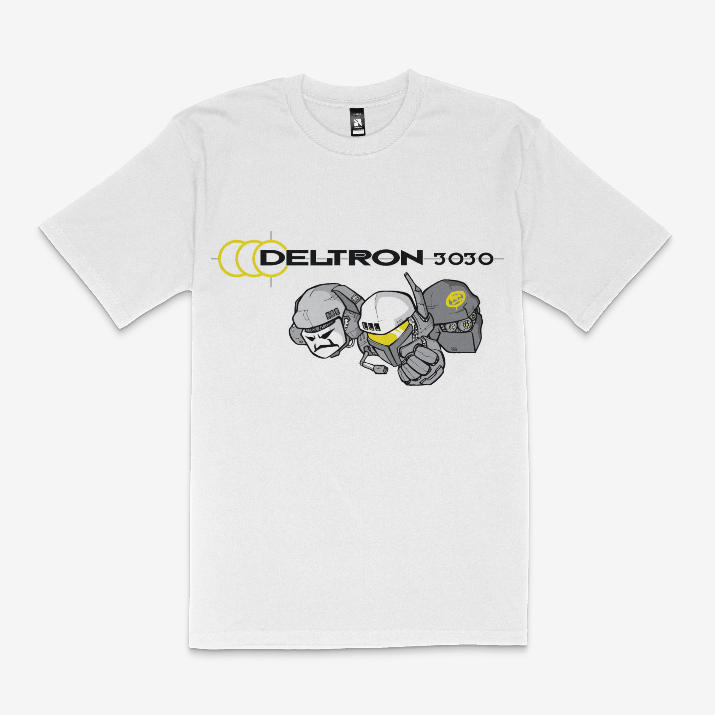 3 Helmets Men's T-Shirt, White – Deltron 3030